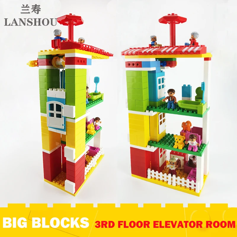 Big-Size-Building-Blocks-3rd-Floor-Elevator-Room-Building-Moc ...