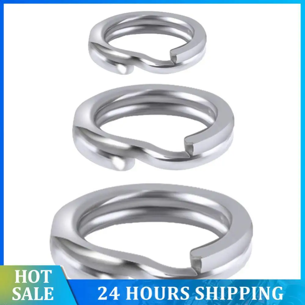 50-100pcs-Stainless-Steel-Split-Ring-Fishing-Tackles-Fishing-Rings-For ...