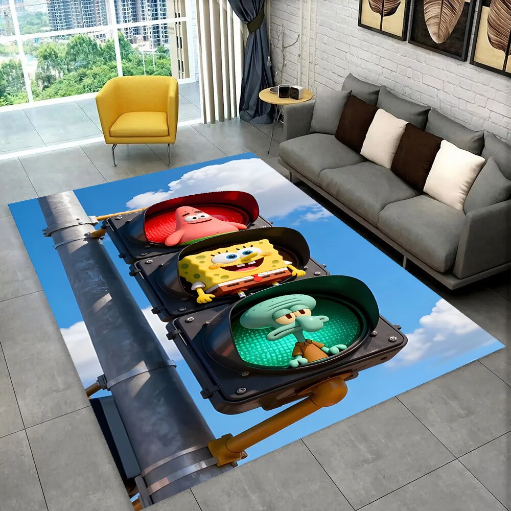 3D S-SpongeBob Patrick Star Cartoon Carpet Rug for Playroom Bedroom ...