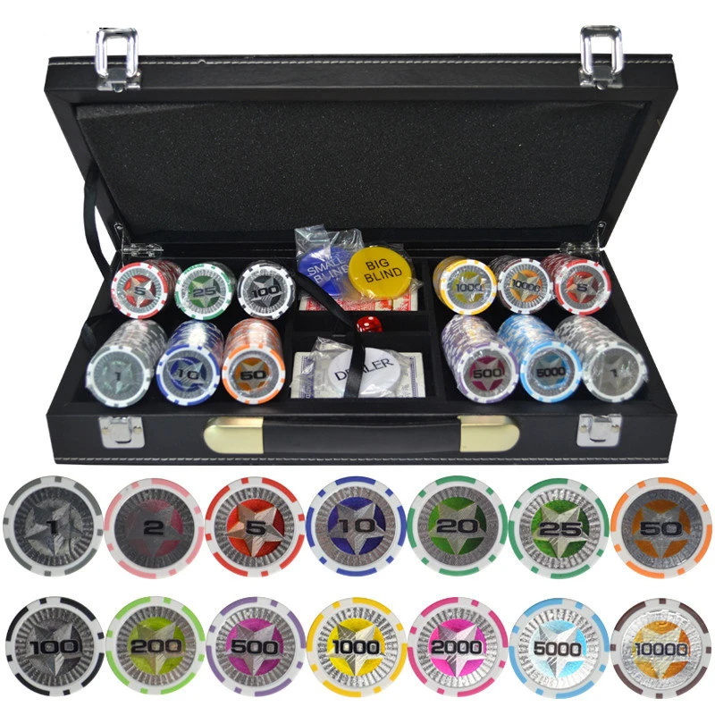 Quality-Poker-Chip-Set-with-Leather-Suitcase-Texas-Hold-em-ABS-Poker ...