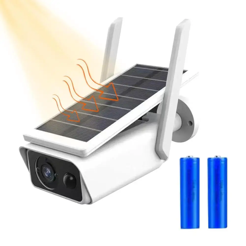 Solar Camera Wireless Outdoor WiFi 8W Solar Battery Powered 3MP ...
