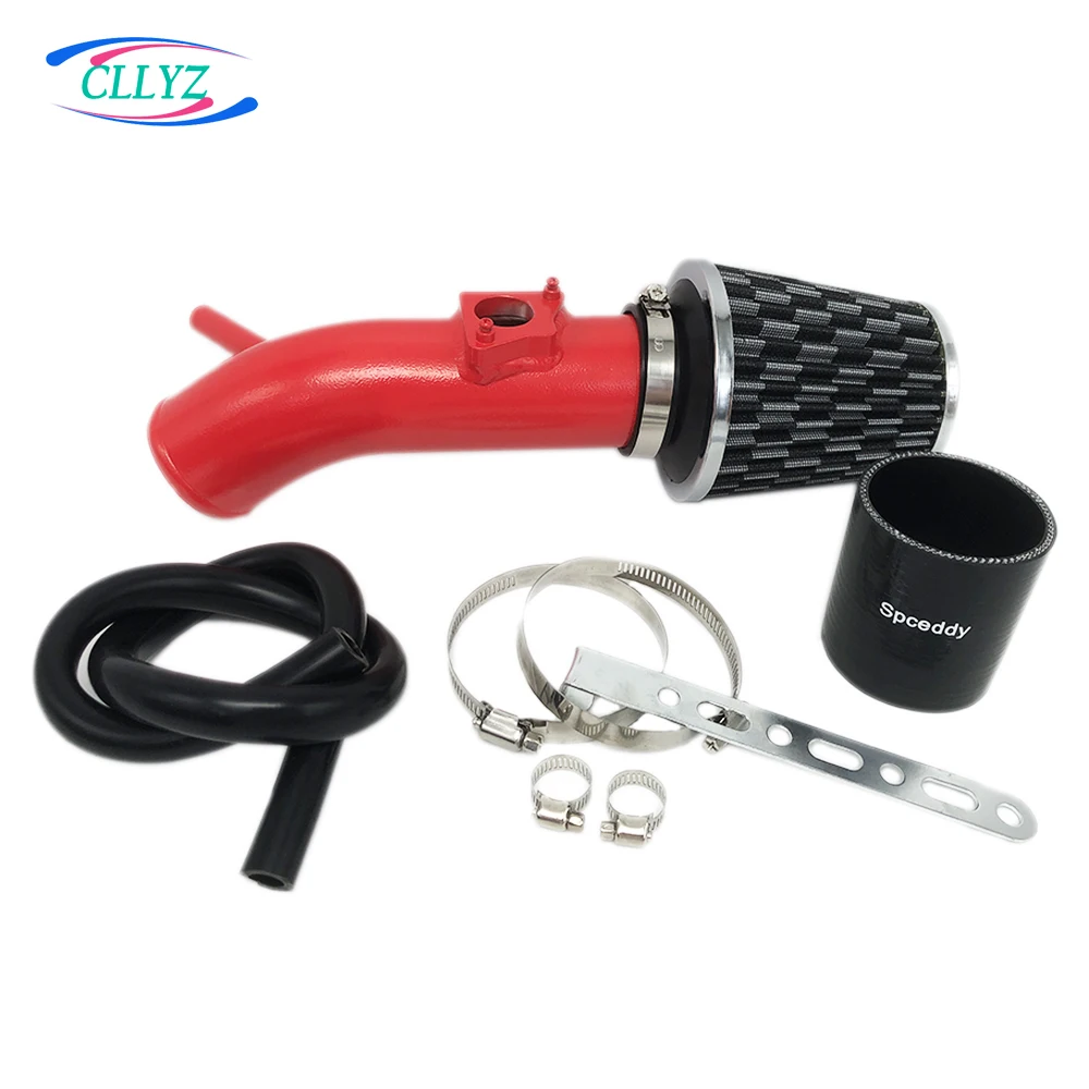 CLLYZ Car Cold Air Intake System Accessories Red Aluminum Intake Pipe ...