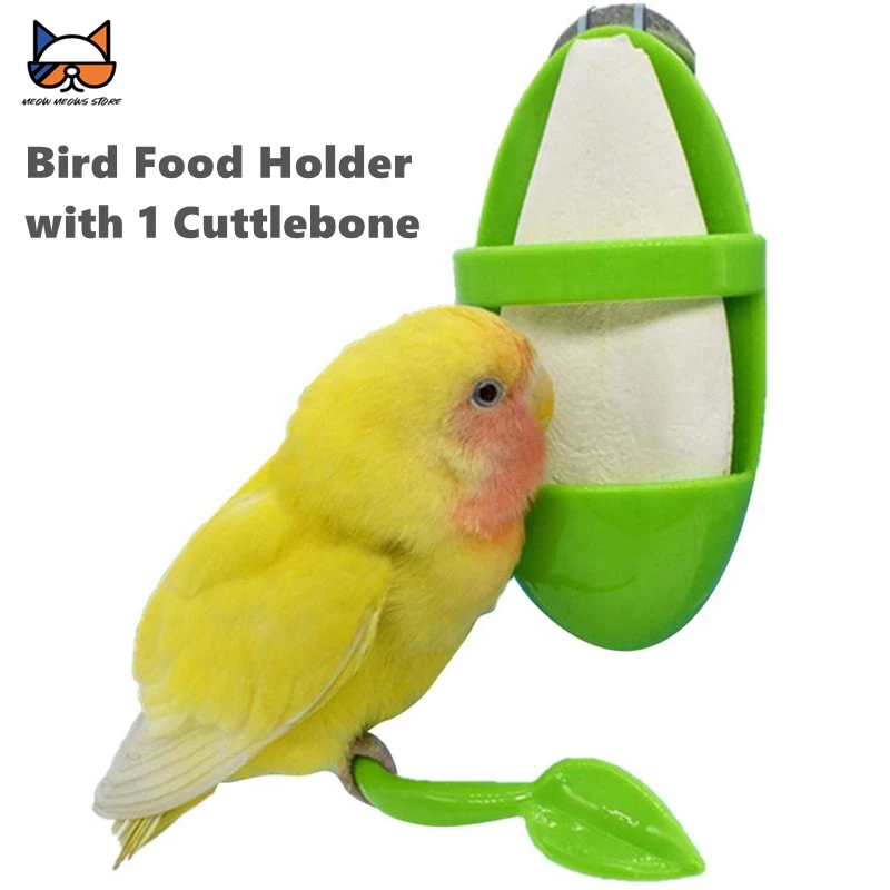 Bird-Food-Holder-with-1-Cuttlebone-Bird-Feeding-Holder-Plastic-Bird ...