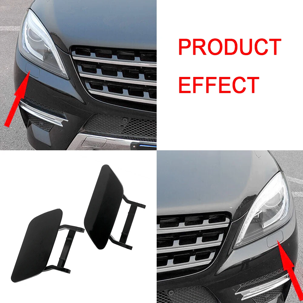 Front-Bumper-Headlight-Headlamp-Washer-Nozzle-Cover-Cap-Black-For ...