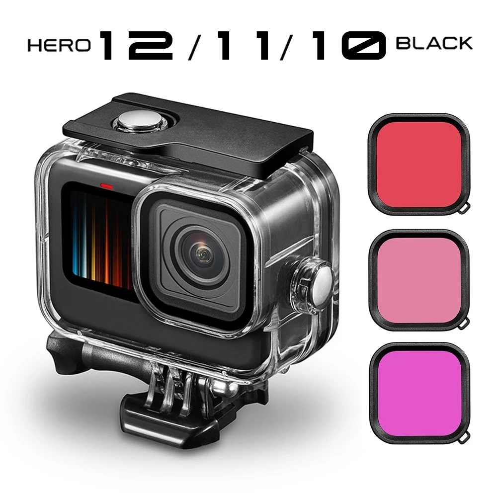 GoPro-Hero-12-11-10-9-Black-Waterproof-Case-Housing-Diving-Protective ...