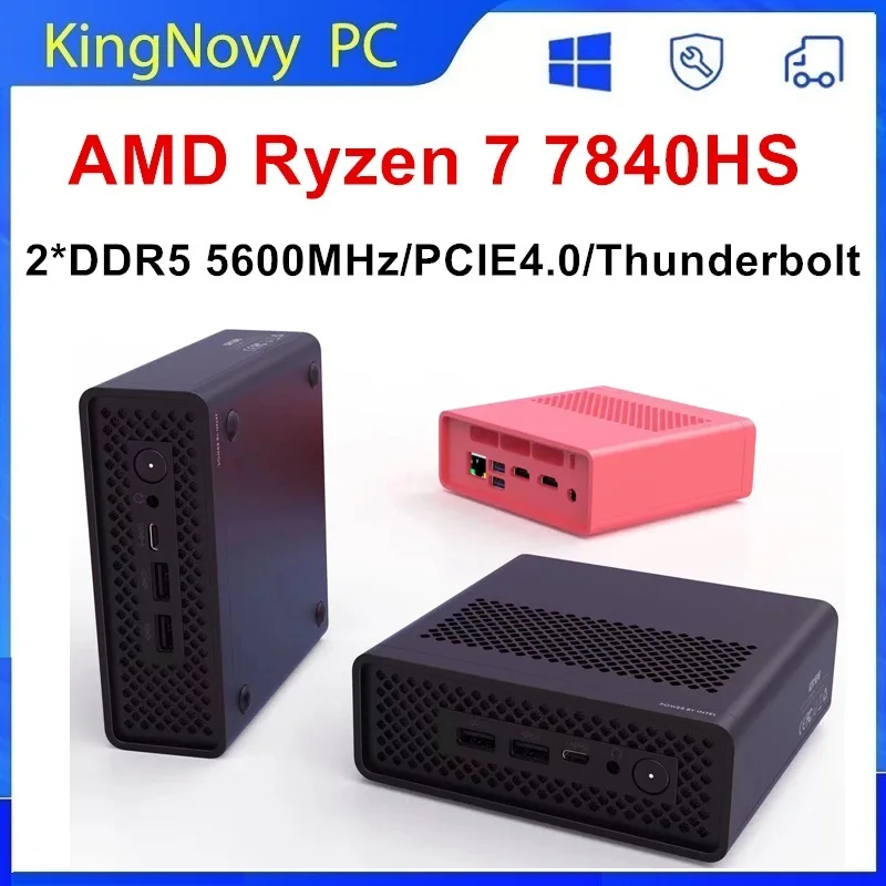 Topton-Gamer-Mini-PC-AMD-Ryzen-7-7840HS-2-DDR5-5600MHz-PCIE4-0-USB4-0 ...