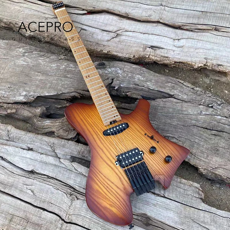 Acepro Headless Electric Guitar, Stainless Steel Frets, Vintage ...