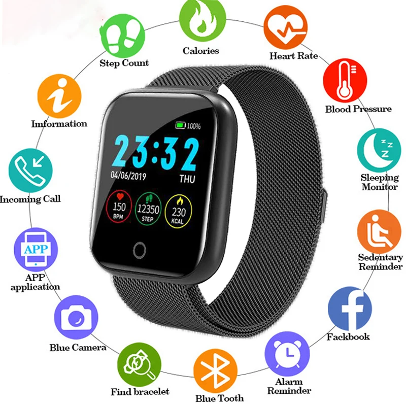 New I5 Smart watch men's and women's gifts fashion sports watch blood ...
