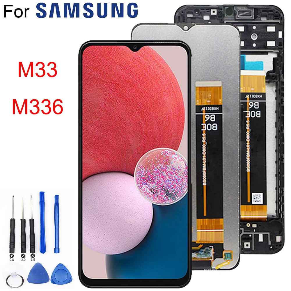 New 6.6'' For Samsung Galaxy M33 M336B M336B/DS LCD With Frame Display ...