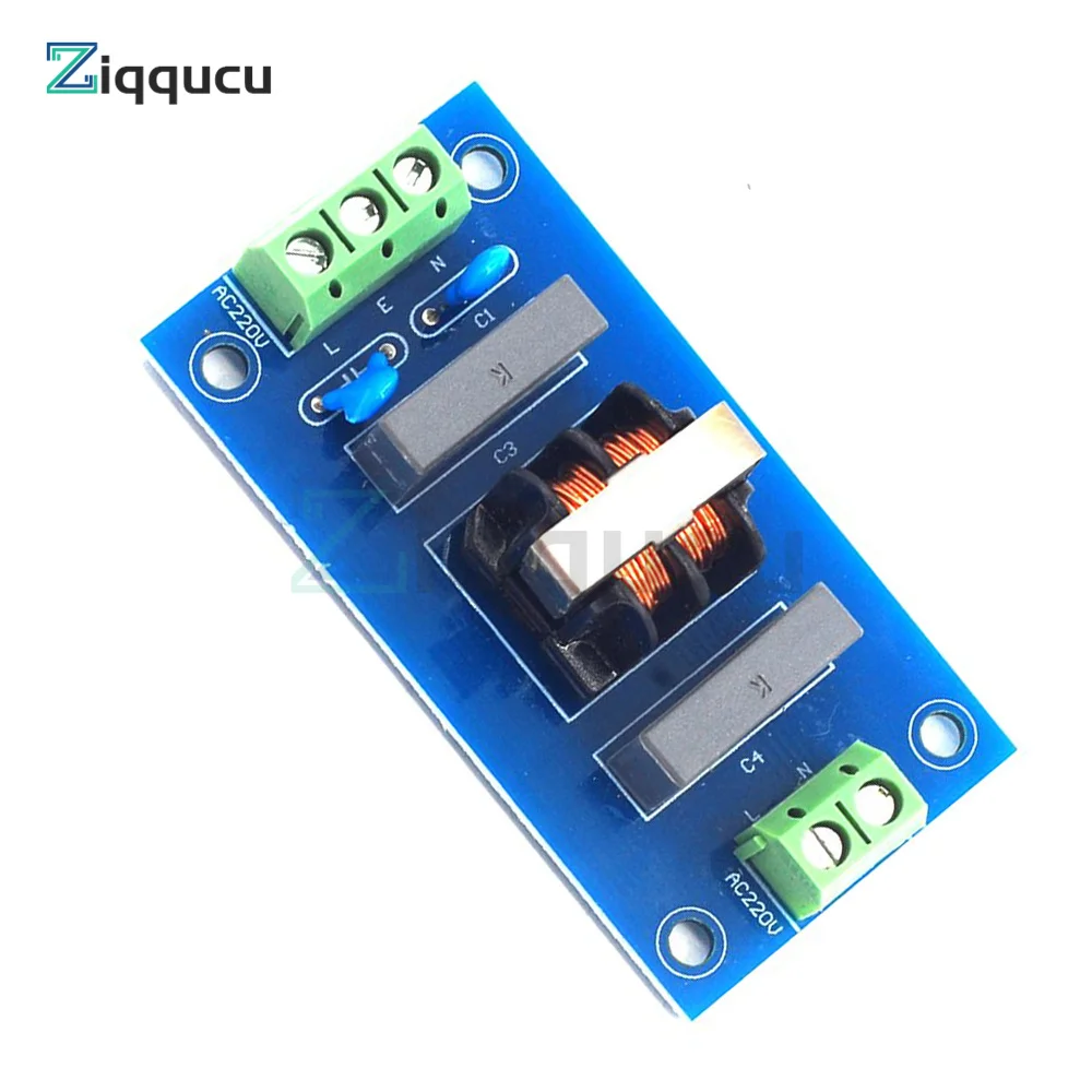 220V EMI Filter Sound Booster Filter Socket 2A EMI Filter Module Power ...