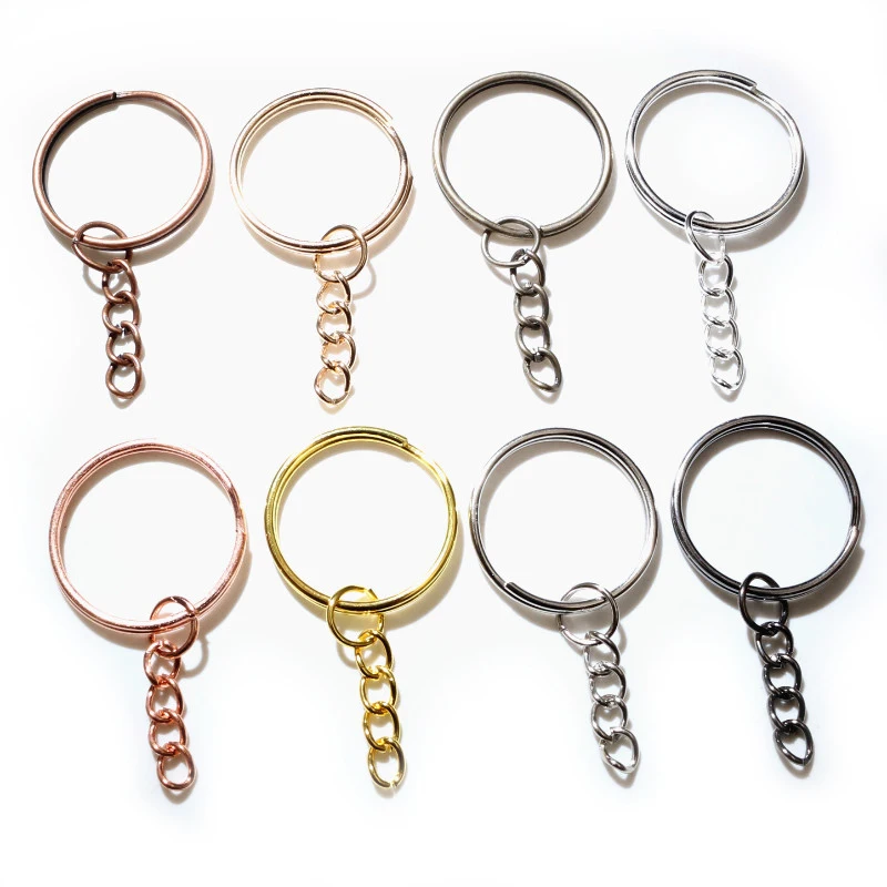 20pcs-lot-Key-Ring-Key-Chain-Ring-Size-25mm-Fashion-Gold-colors-Rhodium ...