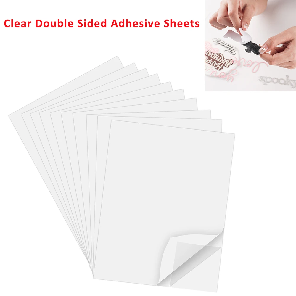 Multi-purpose Clear Double Sided Adhesive Glue Sticker Sheets Cards ...