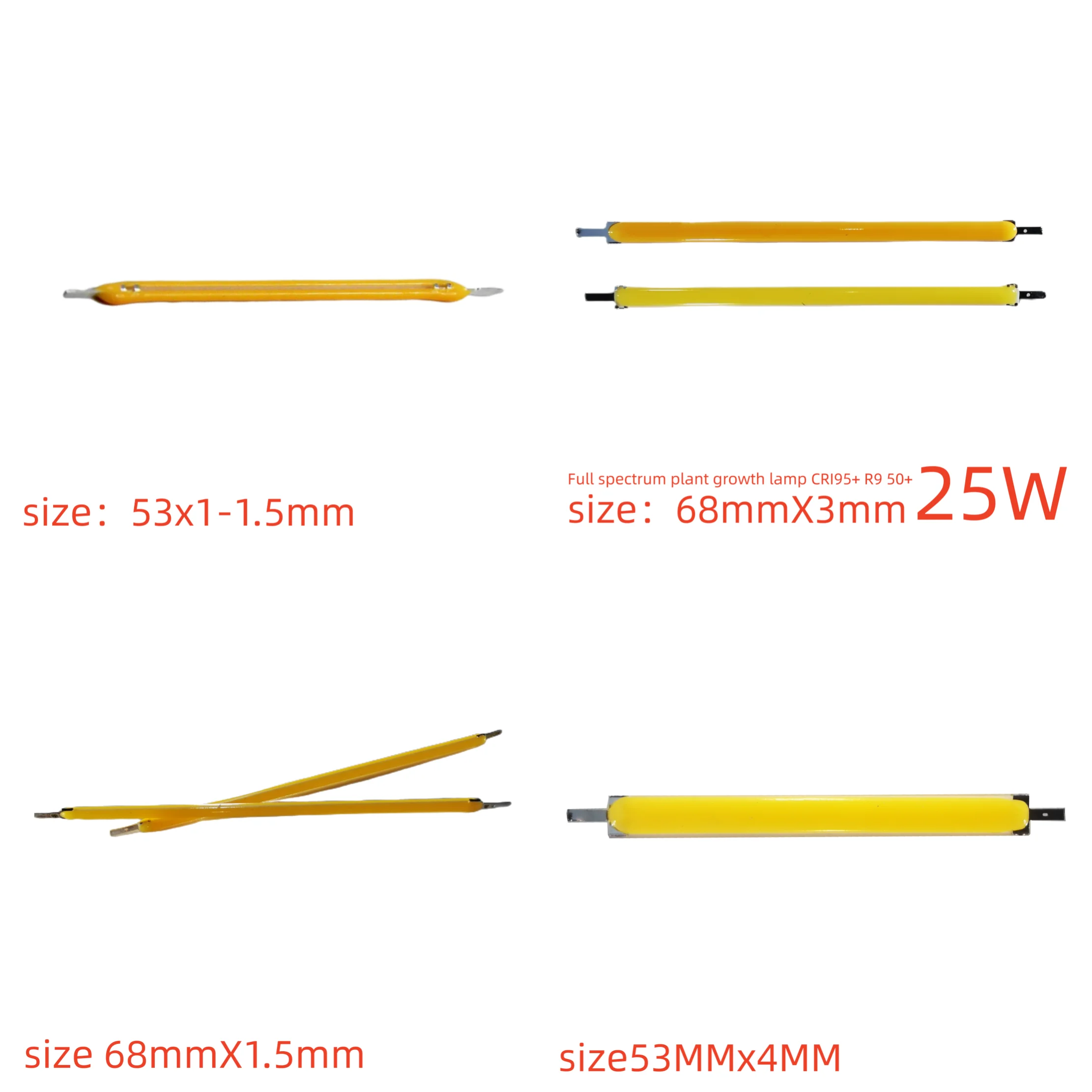 2pcs AC DC 110V 220V ob Led Filament 2200k White Edison Bulb Parts ...