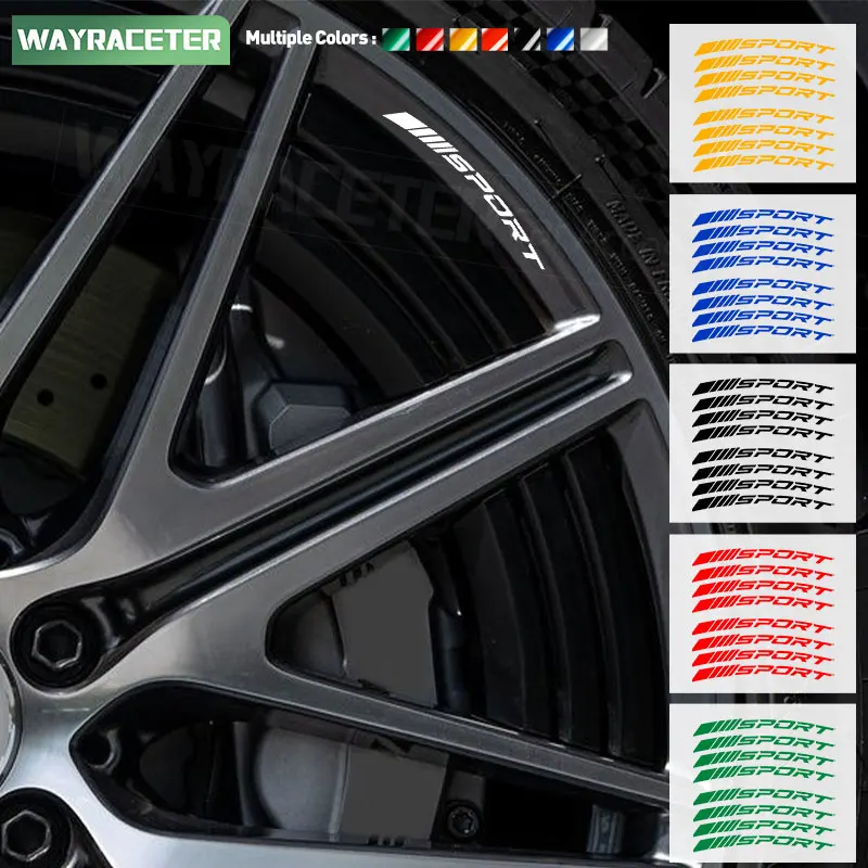 8-Pcs-Reflective-AMG-Racing-Sport-Car-Tires-Alloy-Rim-Wheel-Sticker-For ...