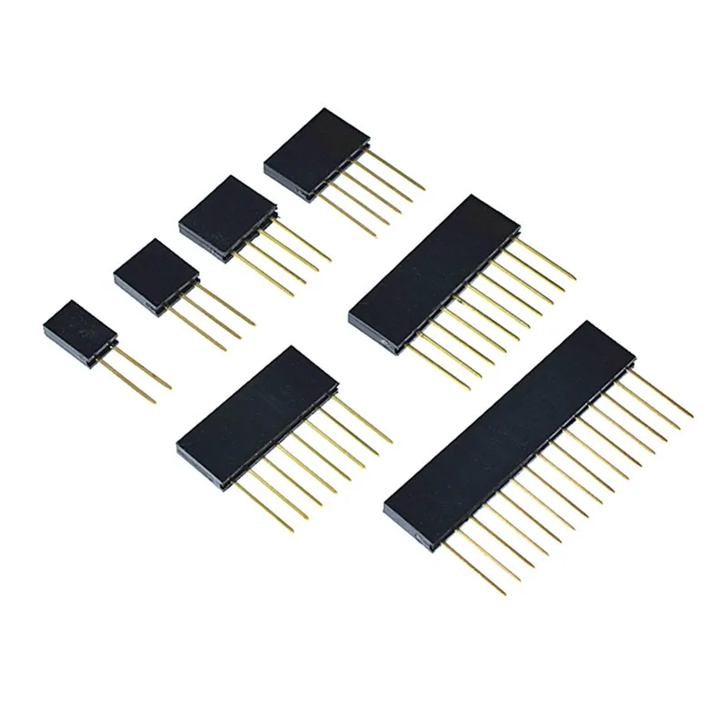 100Pcs 2.54mm Single Row Female Long Pins 11mm Breakaway PCB Board Pin ...