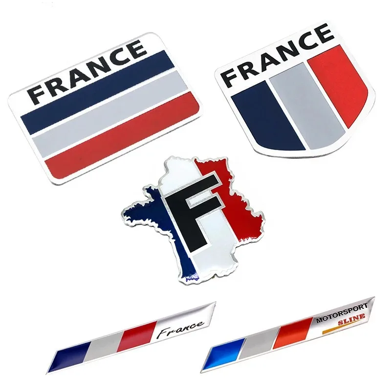 3D-Aluminum-France-National-Flag-Map-Car-Styling-Body-Badge-Emblem ...