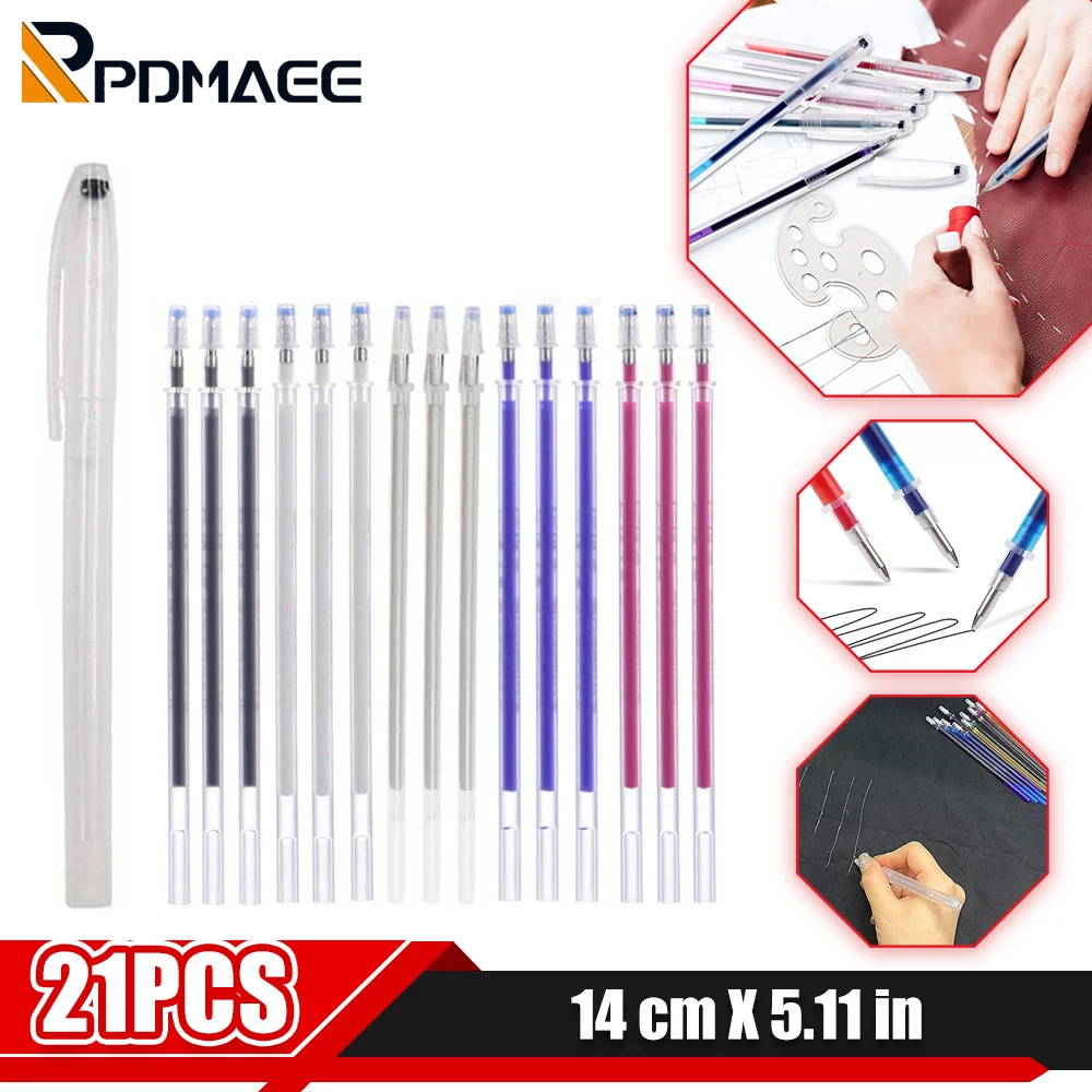 21Pcs/Set Heat Erasable Magic Marker Pen Temperature Disappearing ...
