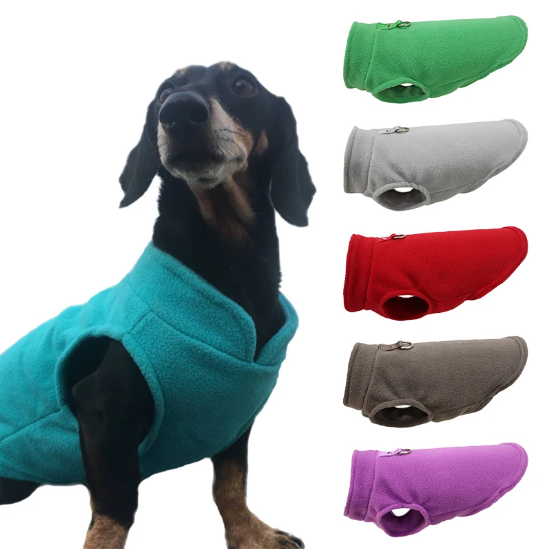 Warm Fleece Dogs Clothes Pet Dog Jacket Vest With D Ring For Small Dog ...