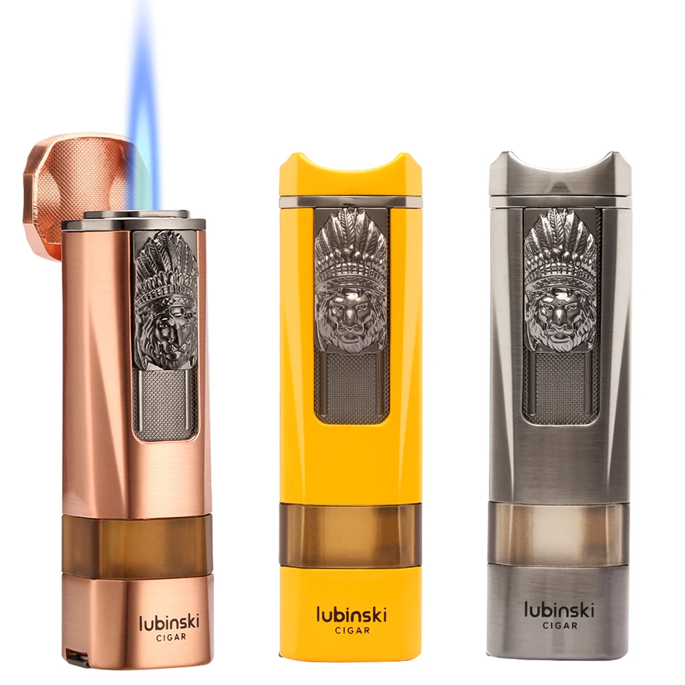 Lubinski-Cigar-Lighter-1-Torch-Butane-Gas-Blue-Flame-Jet-Flame-Lighters ...