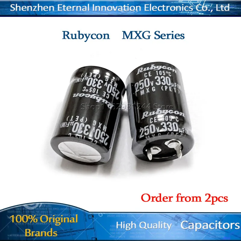 Condensadores-electrol-ticos-RUBYCON-de-aluminio-2-piezas-250V330UF-MXG ...