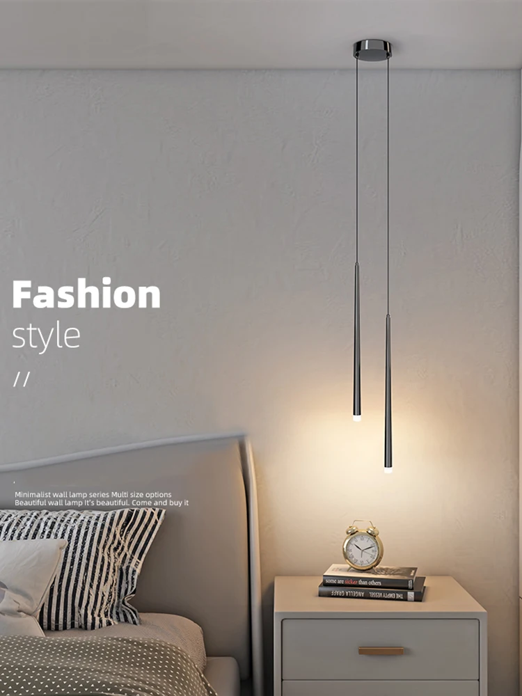 Modern-LED-Minimalist-Pendant-Lamp-Nordic-Black-White-Bedside-Small ...