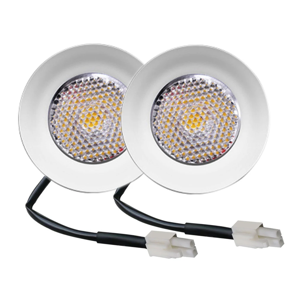 2-Piece-Cooker-Range-Hood-Light-25m-Hole-1-5W-12V-DC-LED-Cabinet-Light ...