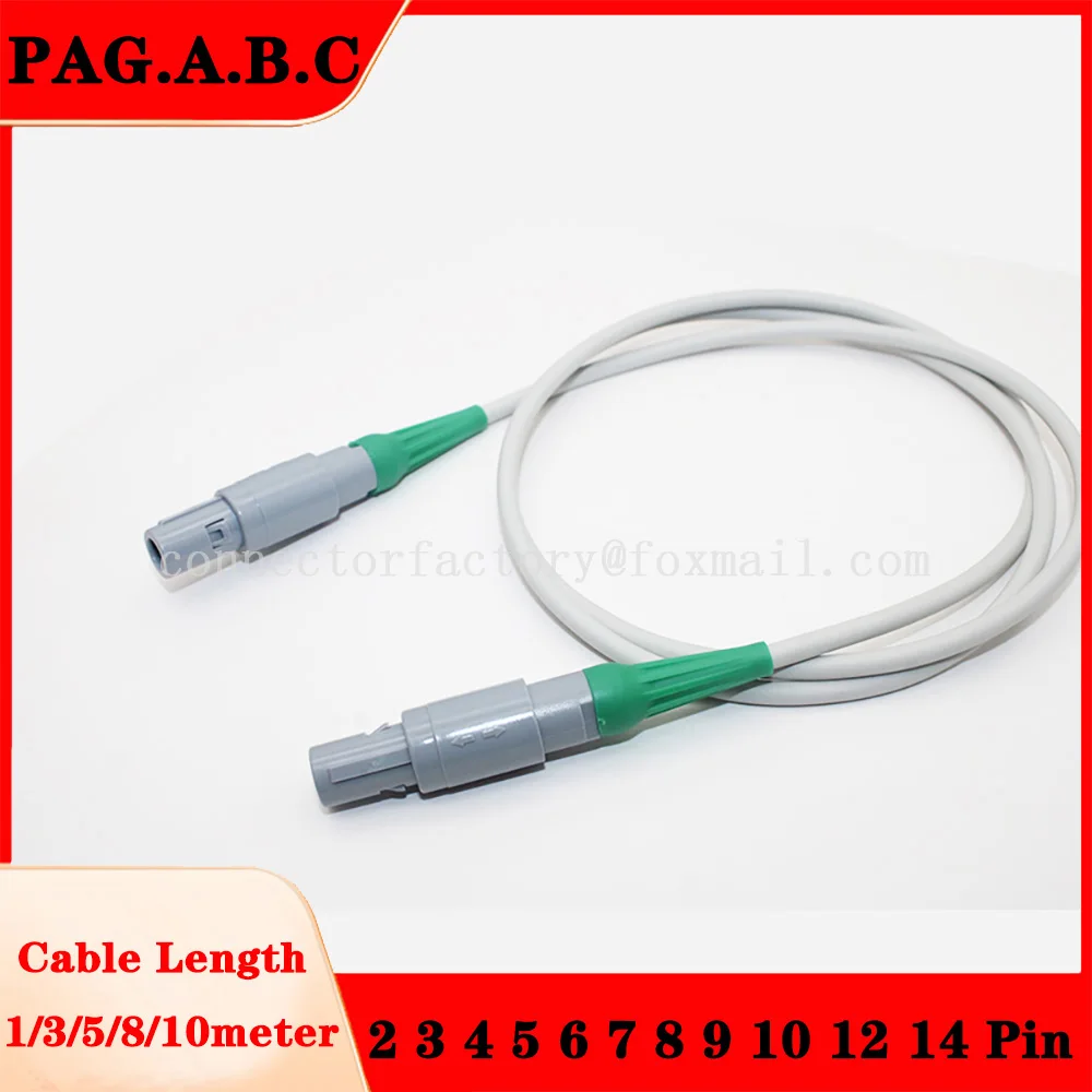 PAG PAA PAB PAC 1P 2 3 4 5 6 7 8 9 10 14Pin Medical Plastic Round Male ...