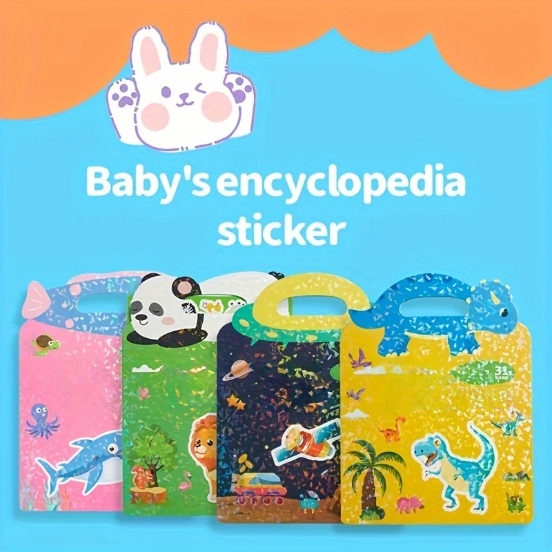 Portable-Jelly-Sticker-Books-Cognitive-Game-Toys-Animal-DIY-Puzzle-For ...