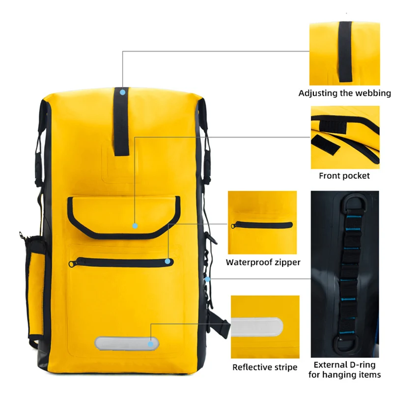 2023 30l Waterproof Bag Dry Backpack Outdoor River Hiking ...