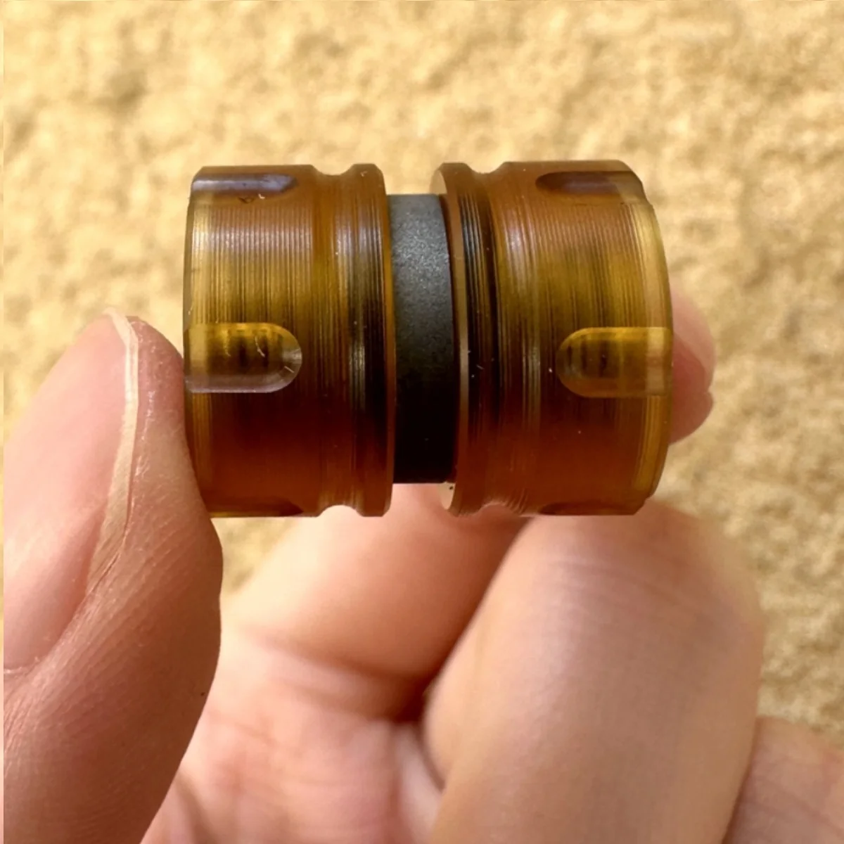 3 in 1 pendant, made of Ultem PEI material, transparent amber color ...