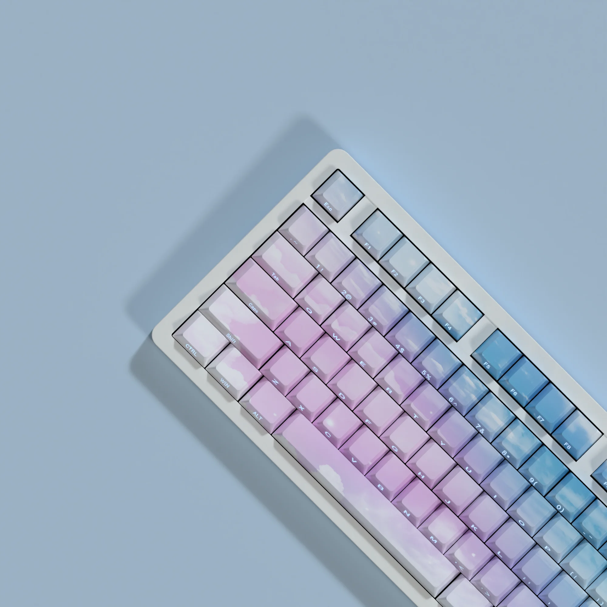 Sky Keycaps PBT Cherry Profile Front/Side Print Keycaps Backlit Contour ...