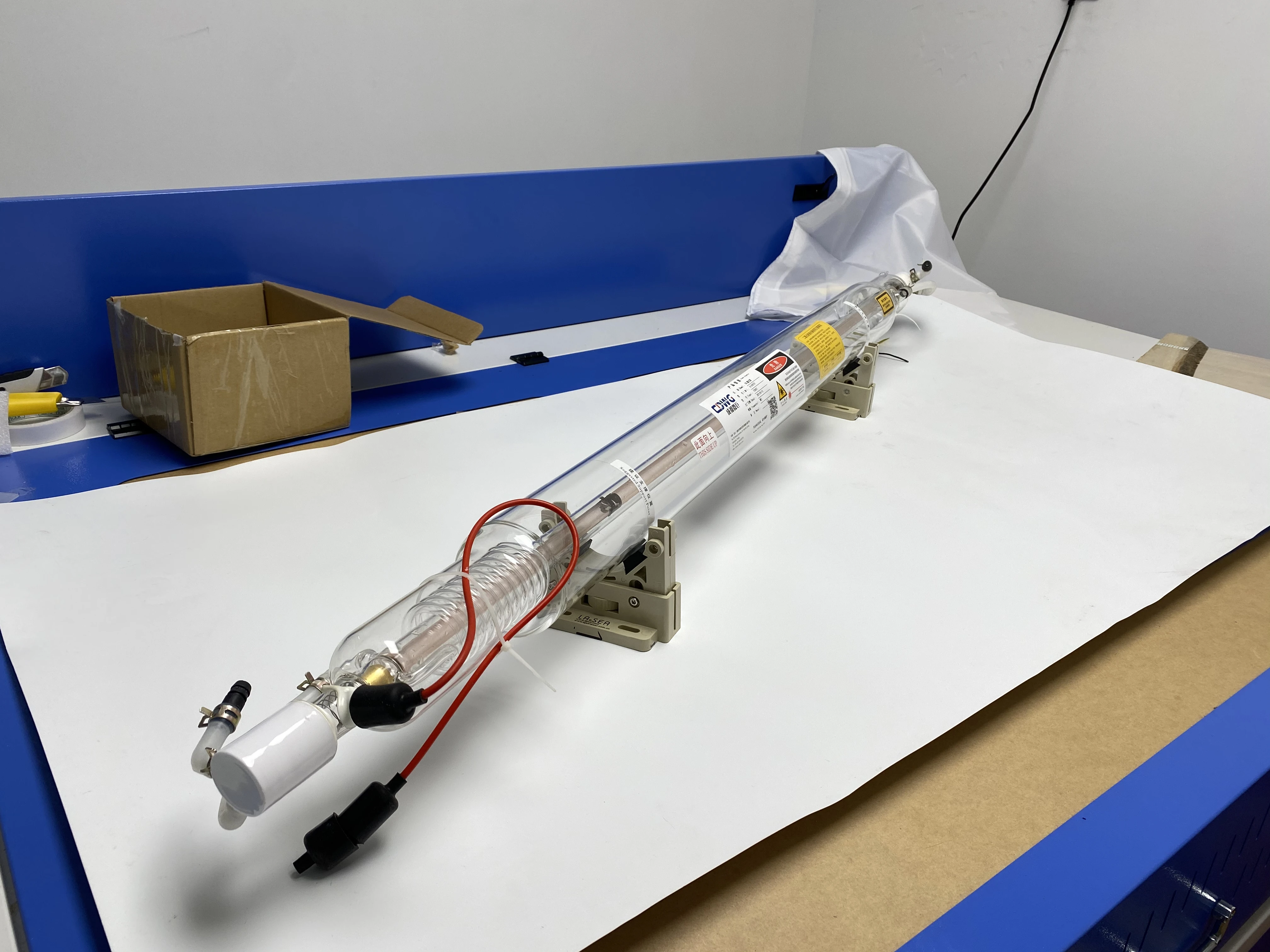 Reci tubo láser CO2, diámetro de 65mm, 90W, 100W, equipo de corte láser ...