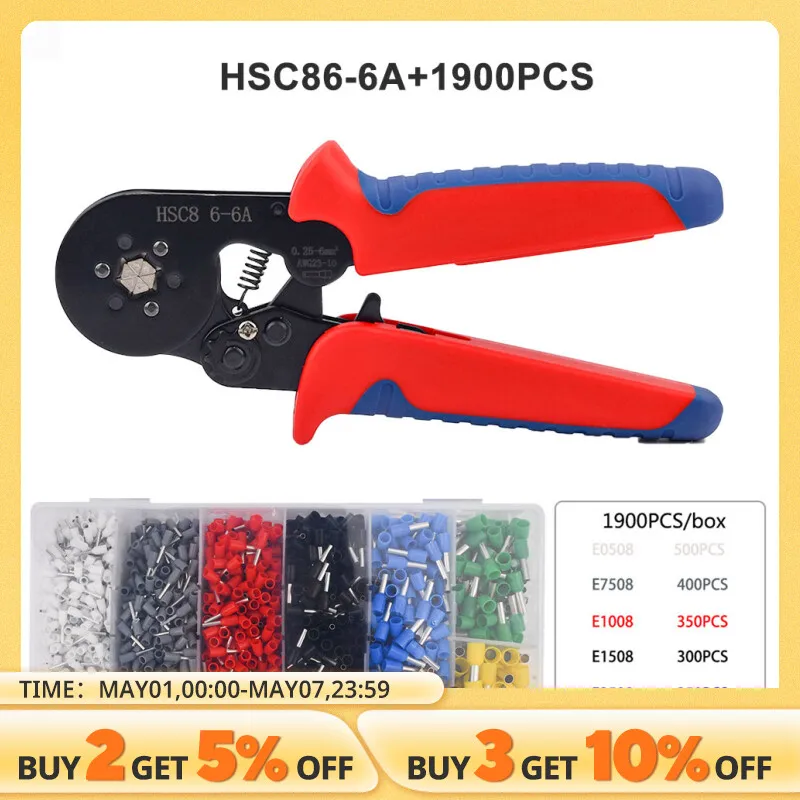 Crimping-Tool-Set-Pressed-Pliers-Electrician-Tools-Terminals-Clamp ...