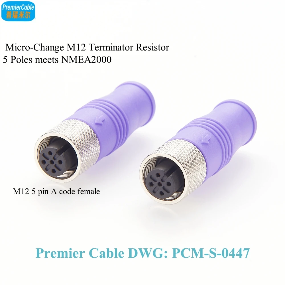 Devicenet CAN Bus CANOpen NMEA2000 Termination Resistor 120Ohm M12 A ...