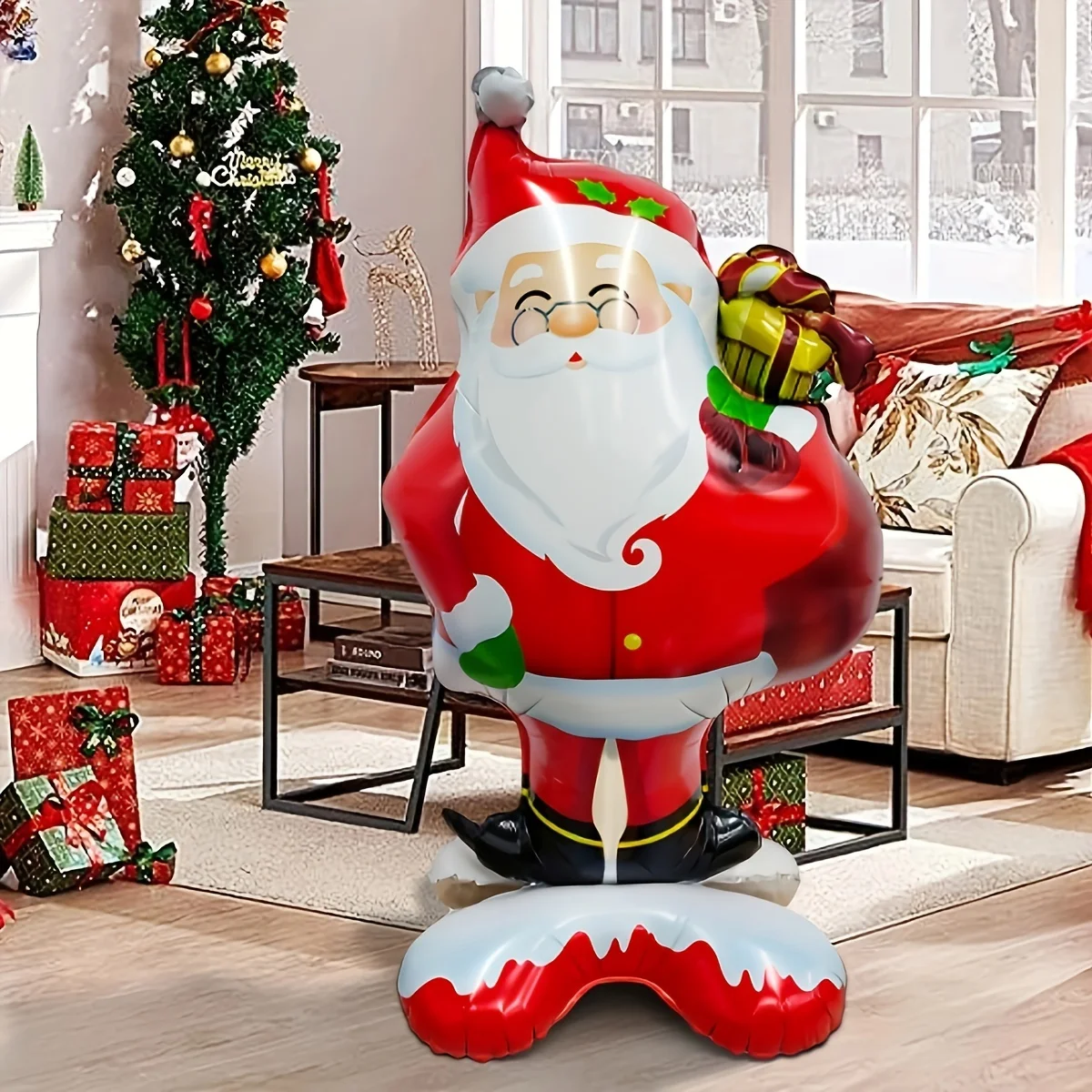 1pc New Extra Large Standing Santa Claus Foil Balloon Christmas Holiday ...