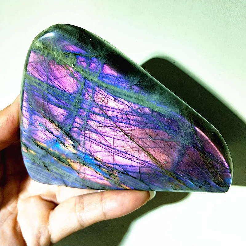 Natural Stones Purple Labradorite Violet Stone Witchcraft Chakra ...