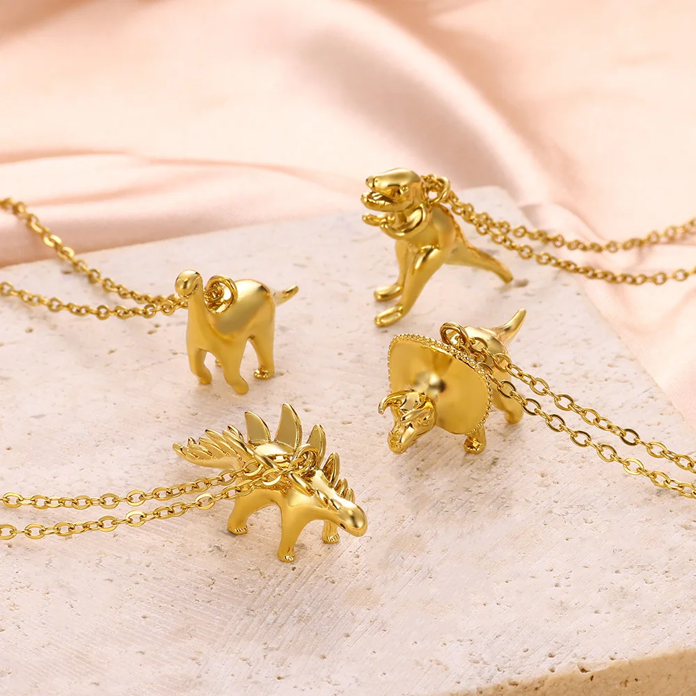 Dinosaur Pendant Necklace For Women men New Fashion Creative Cute ...