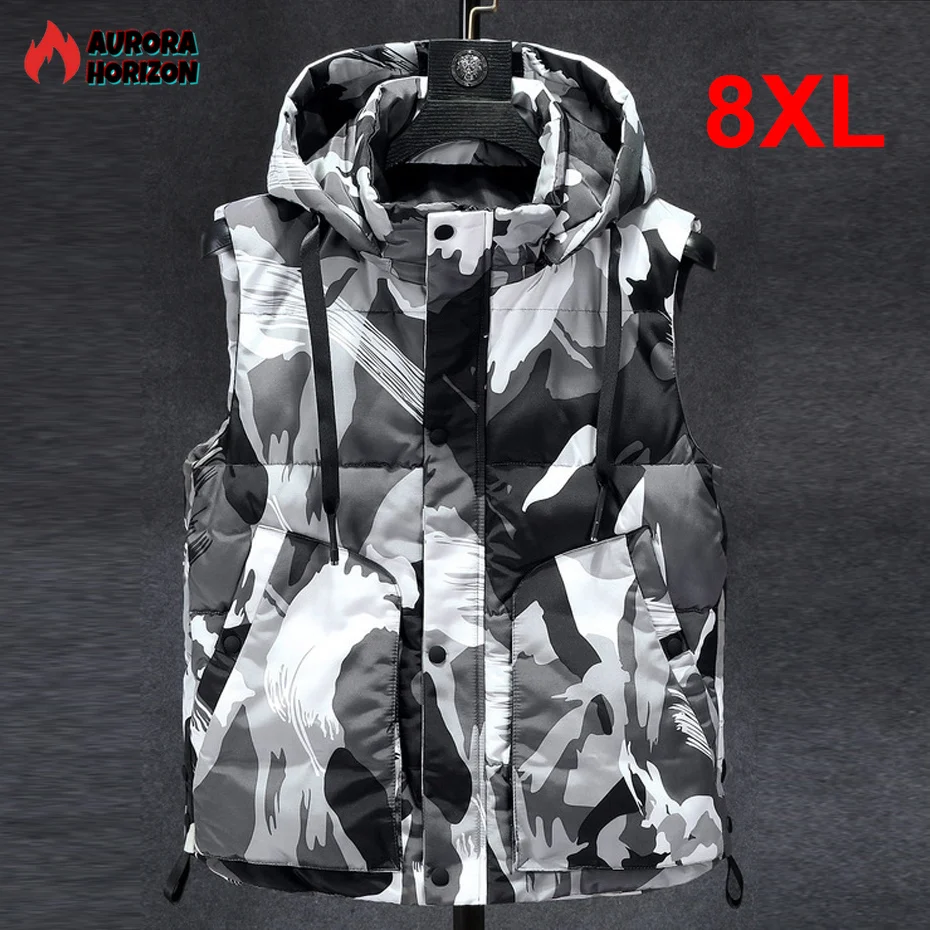 AuroraHorizon-Chaleco-de-camuflaje-para-hombre-chaqueta-gruesa-sin-mangas-informal-con-capucha ...