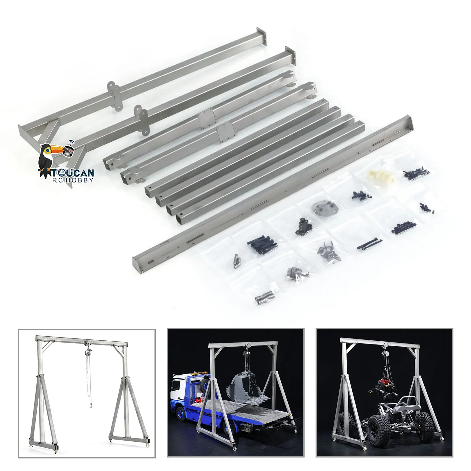 Chain Block Metal Tensioner Hook Hoist Portable Unpainted Gantry Crane ...