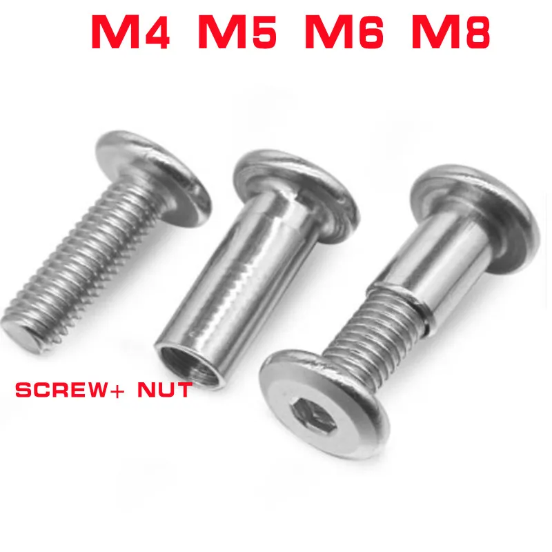 5sets M4 M5 M6 M8 stainless steel hex drive connector screw kitchen ...