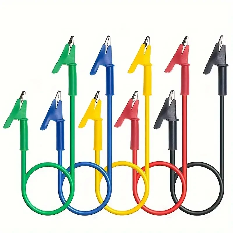 2/5PCS double alligator clip test clip cable 1M multimeter electronic ...