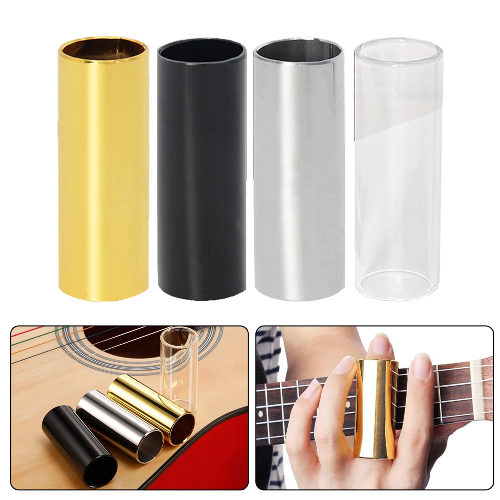70MM-High-Guitar-Slide-Bar-Finger-Slides-Metal-Glass-For-Guitar-Ukulele ...