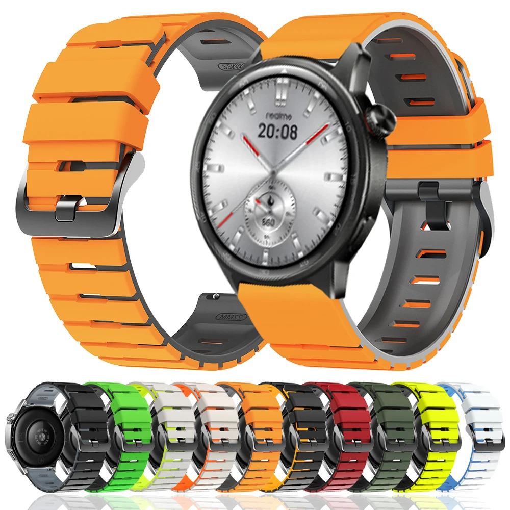 22mm Silicone Sports Smartwatch Strap For Realme Watch S2 Wristband For ...