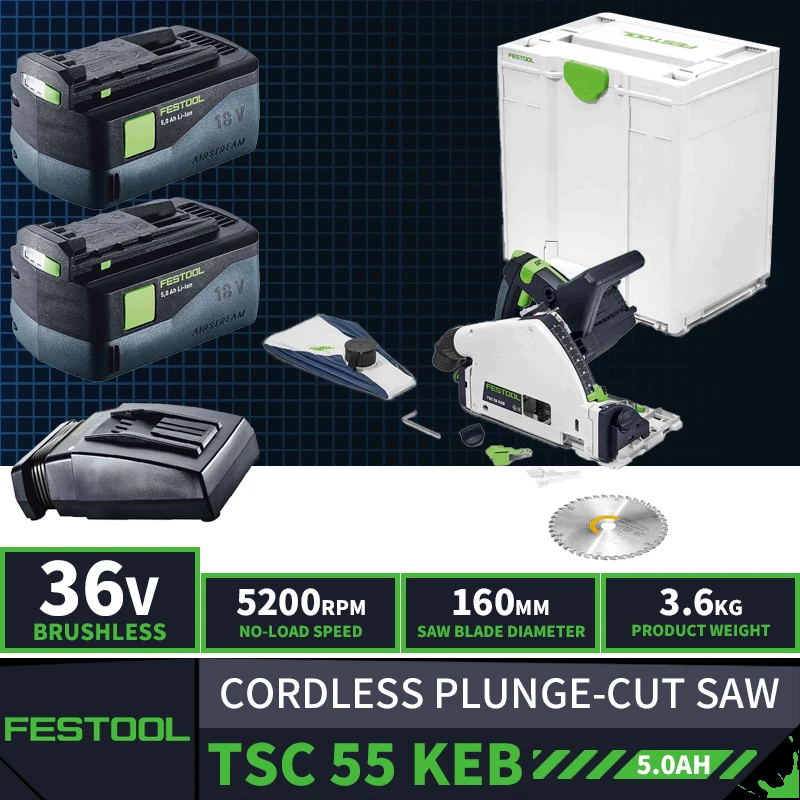 Festool-TSC-55-KEB-Brushless-Cordless-Plunge-Cut-Saw-ferramentas-de-l ...