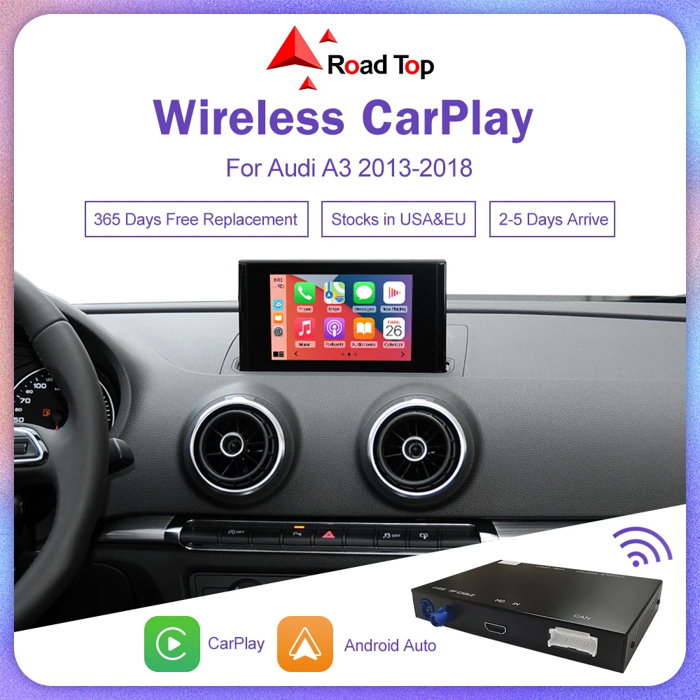 Android-Auto-Wireless-CarPlay-for-Audi-A3-8v-Q2-8P-2013-2018-with ...