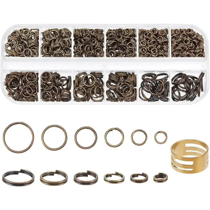 About-505-Pcs-Brass-Split-Rings-Double-Loop-Jump-Ring-Diameter-4-10mm ...