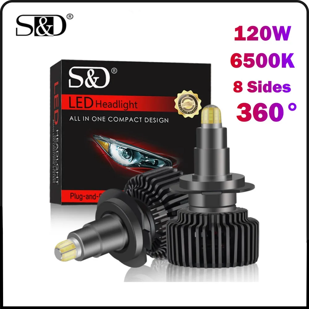 S-D-H4-LED-Headlight-10000LM-CSP-Chip-H1-9005-9006-HB3-HB4-9012-60W ...