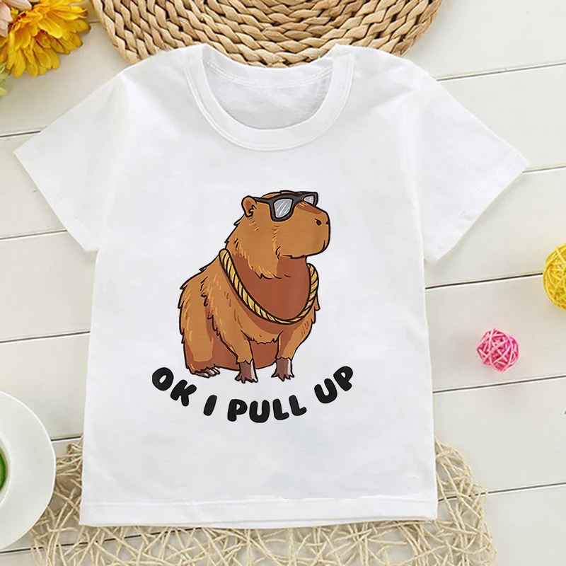 Kawaii-Capybara-Tshirt-Kids-Children-T-Shirt-Cartoons-Clothes-Kid-Girl ...