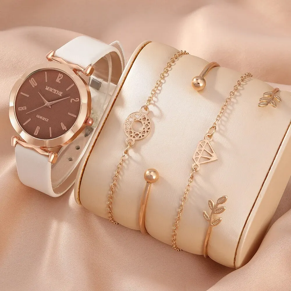 5pcs-Women-s-Watch-Set-Fashion-Casual-Quartz-Watch-Fashion-Simple ...