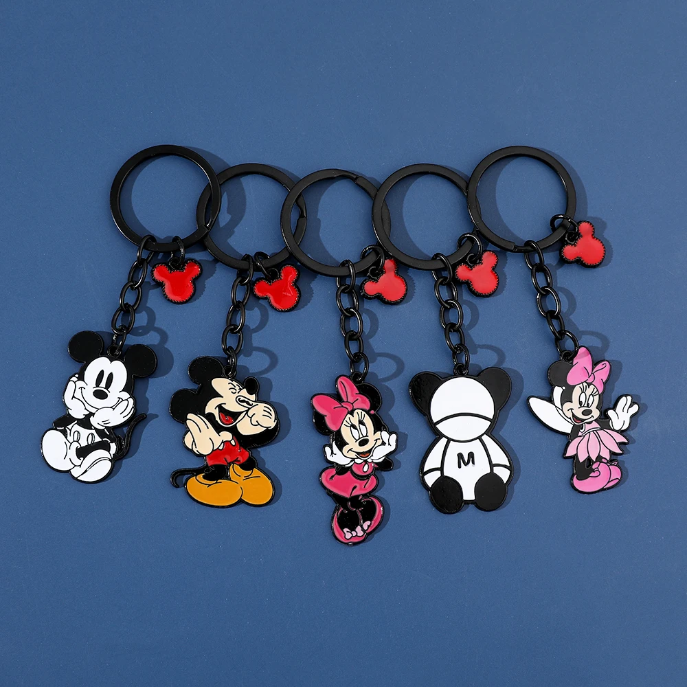 Mickey-Mouse-Keychain-disneies-Metal-Enamel-Pendant-Keyrings-Cute ...